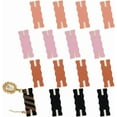 16Pcs 4 Styles PU Imitation Leather Necklace Display Cards Rectangle ...