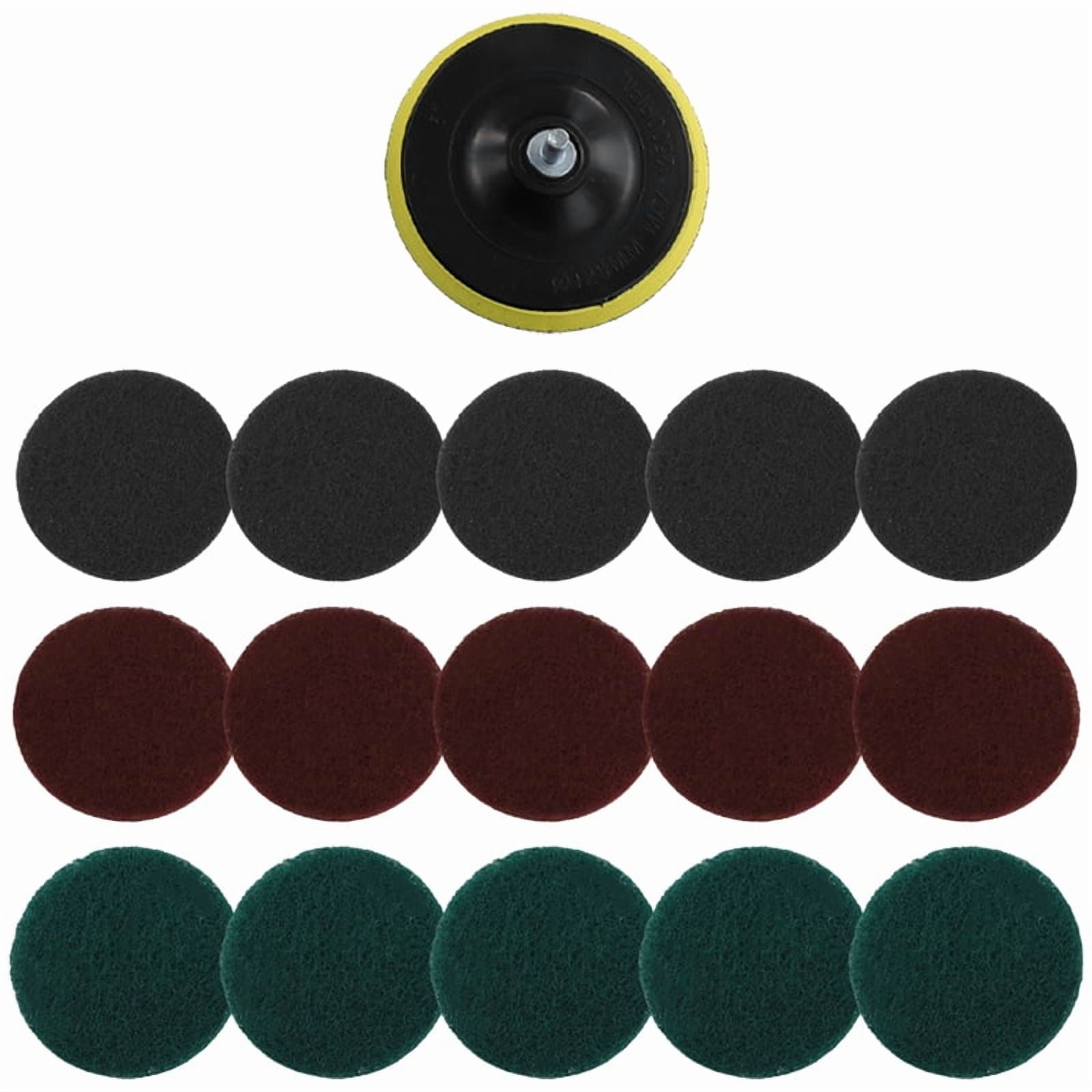 16Pcs 5Inch 3 Different Color Scrubbing Pads Drill Powered Brush Tile ...