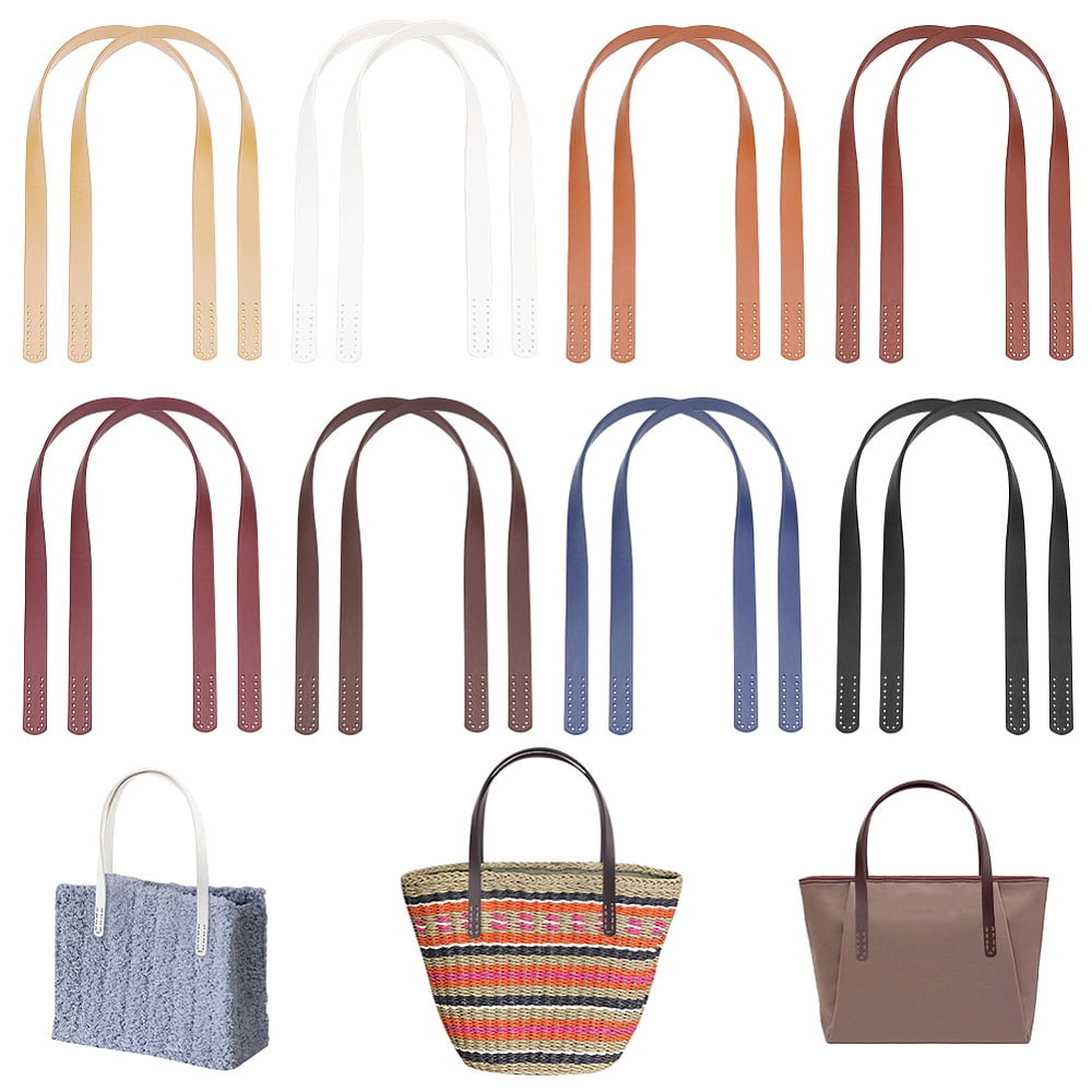 16Pcs 8 Colors PU Imitation Leather Bag Straps Slim Bag Handle with ...