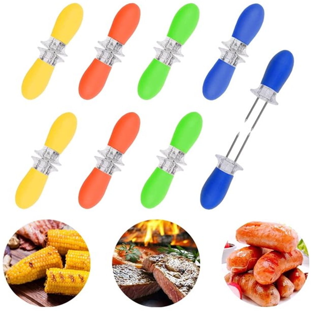 16Pcs/8 Pairs Corn On The Cob, Stainless Steel Corn Holders Sweetcorn ...
