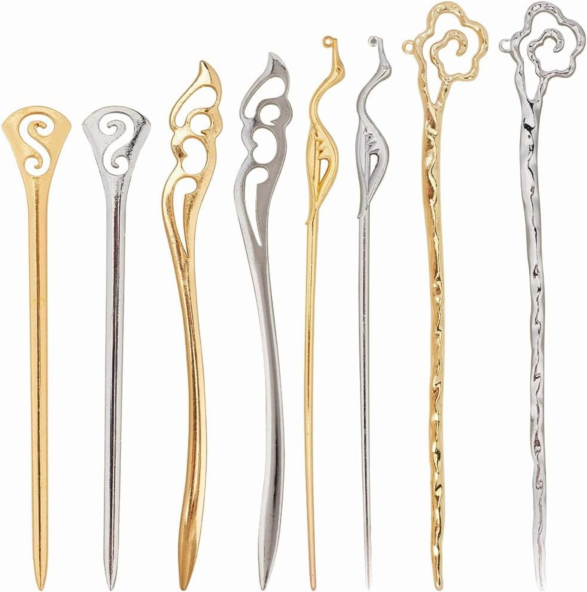 16Pcs 8 Styles Metal Bookmark Findings Alloy Bookmark Bulk Silver Gold ...
