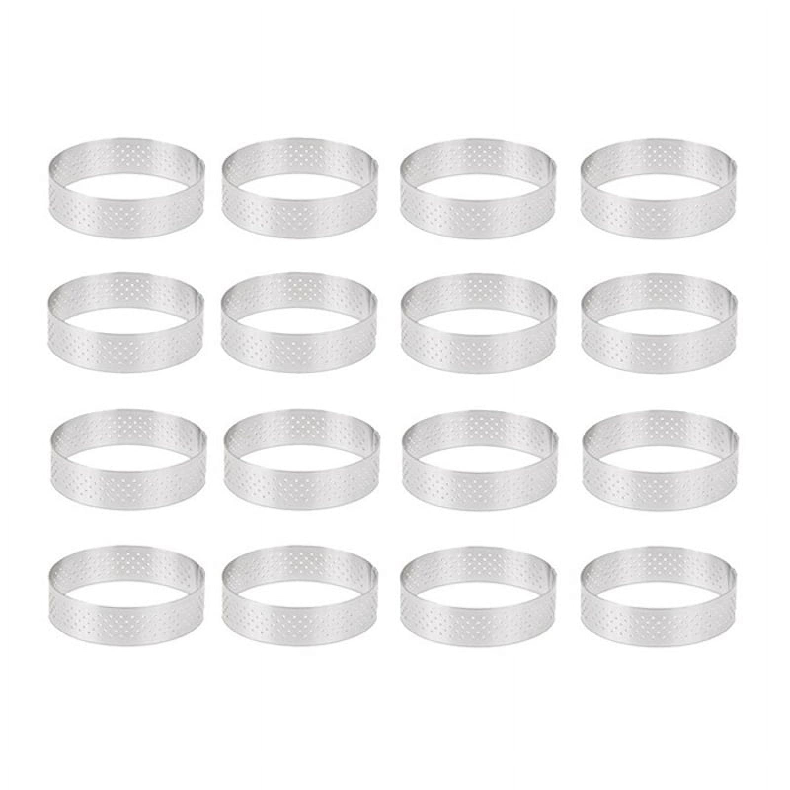 16Pcs 8Cm Stainless Steel Tartlet Molds French Dessert Mousse Fruit Pie ...