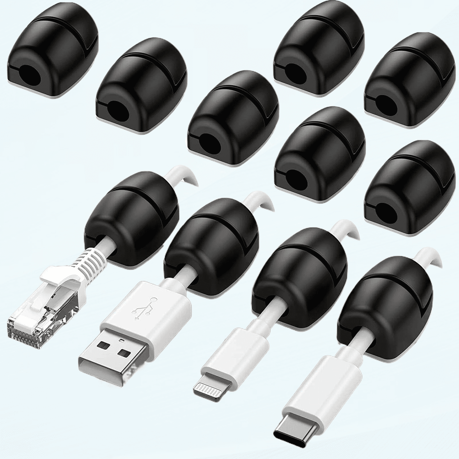 16Pcs Barrel-Shaped Cable Holder, Cable Management Sticky Cord ...