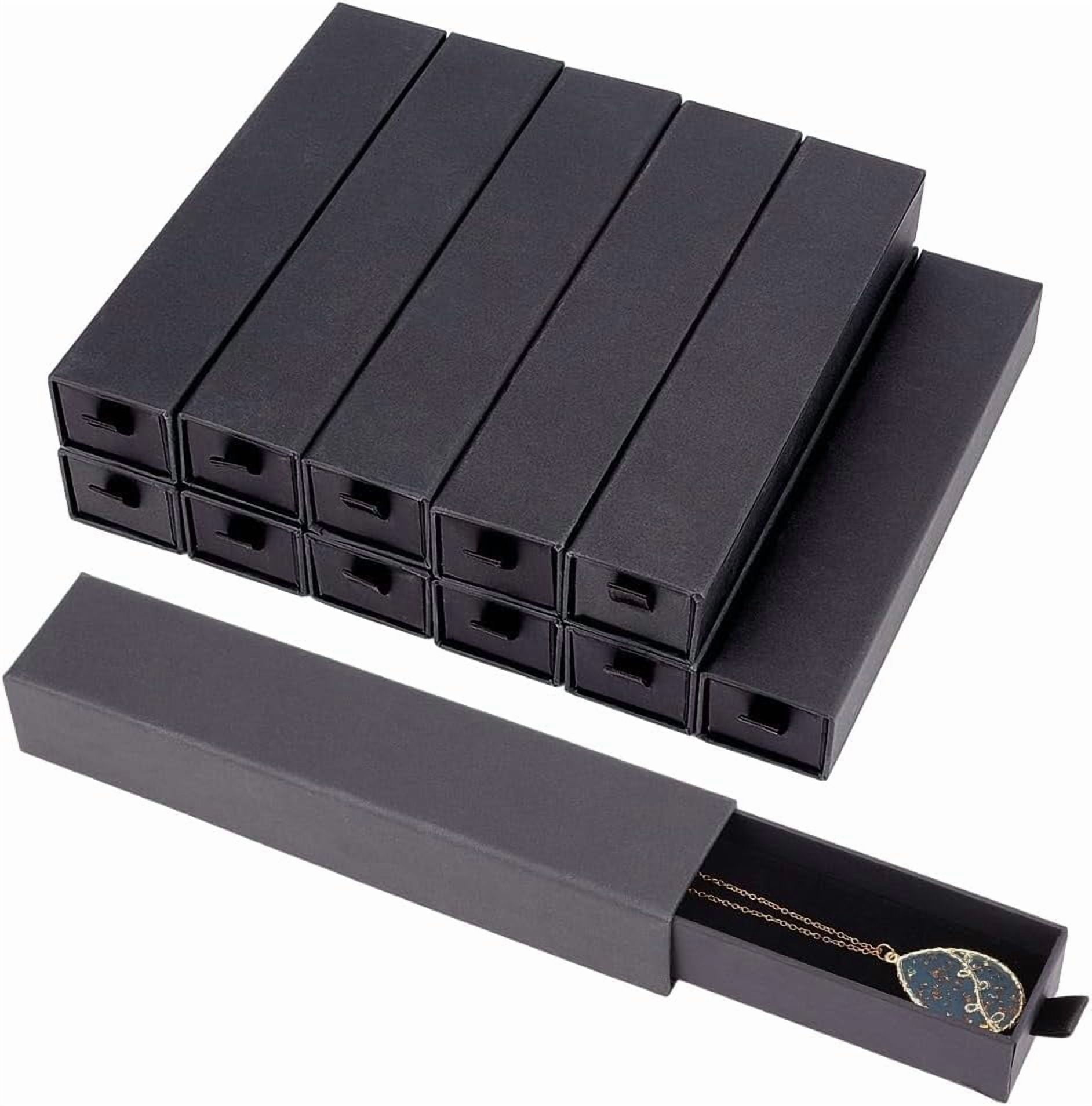16Pcs Black Drawer Jewelry Gift Box 8.2x1.7x1.3inch Rectangles ...