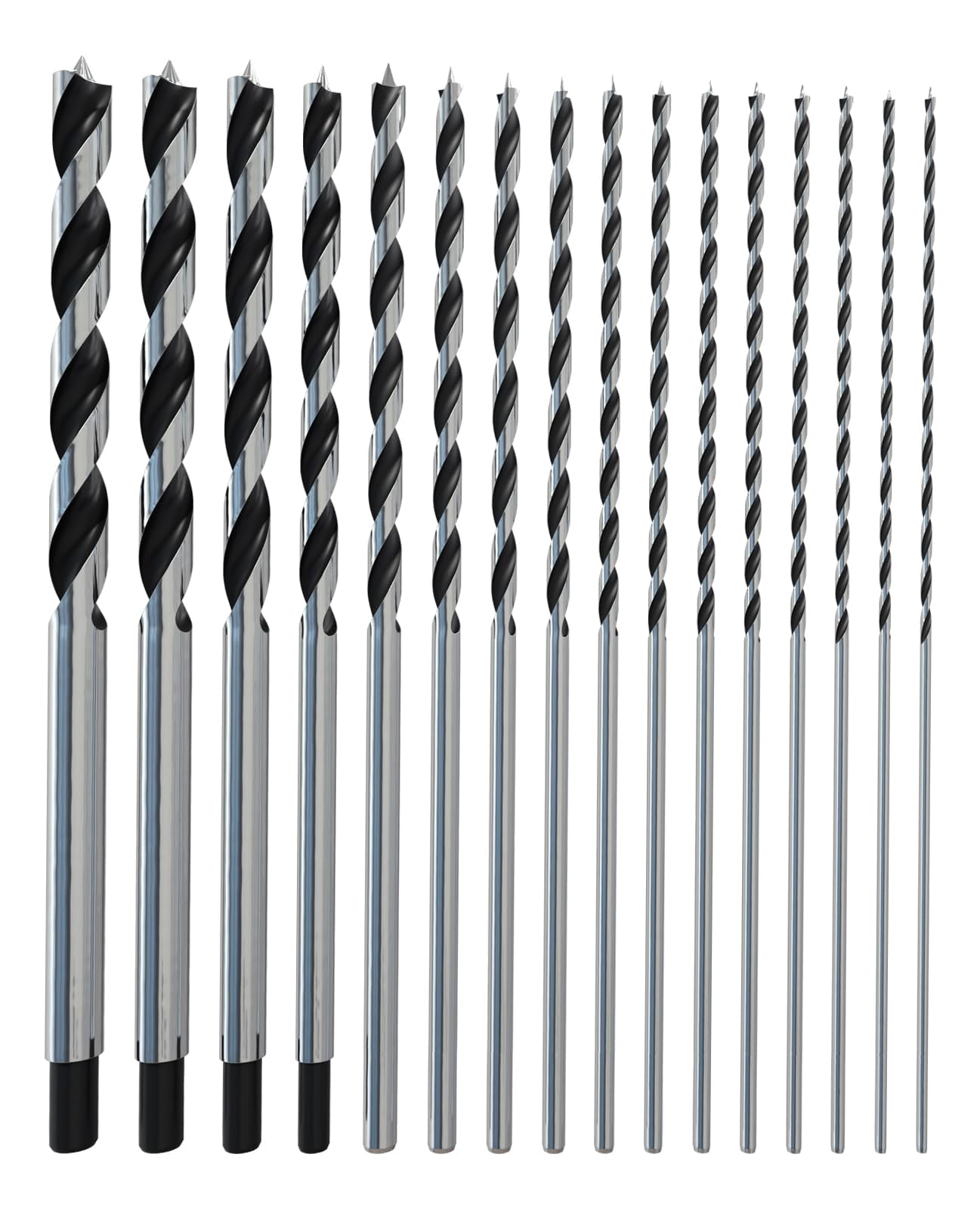 16Pcs Brad Point Wood Drill Bit Set, 12 Inch Extra Long Drill Bit Set ...