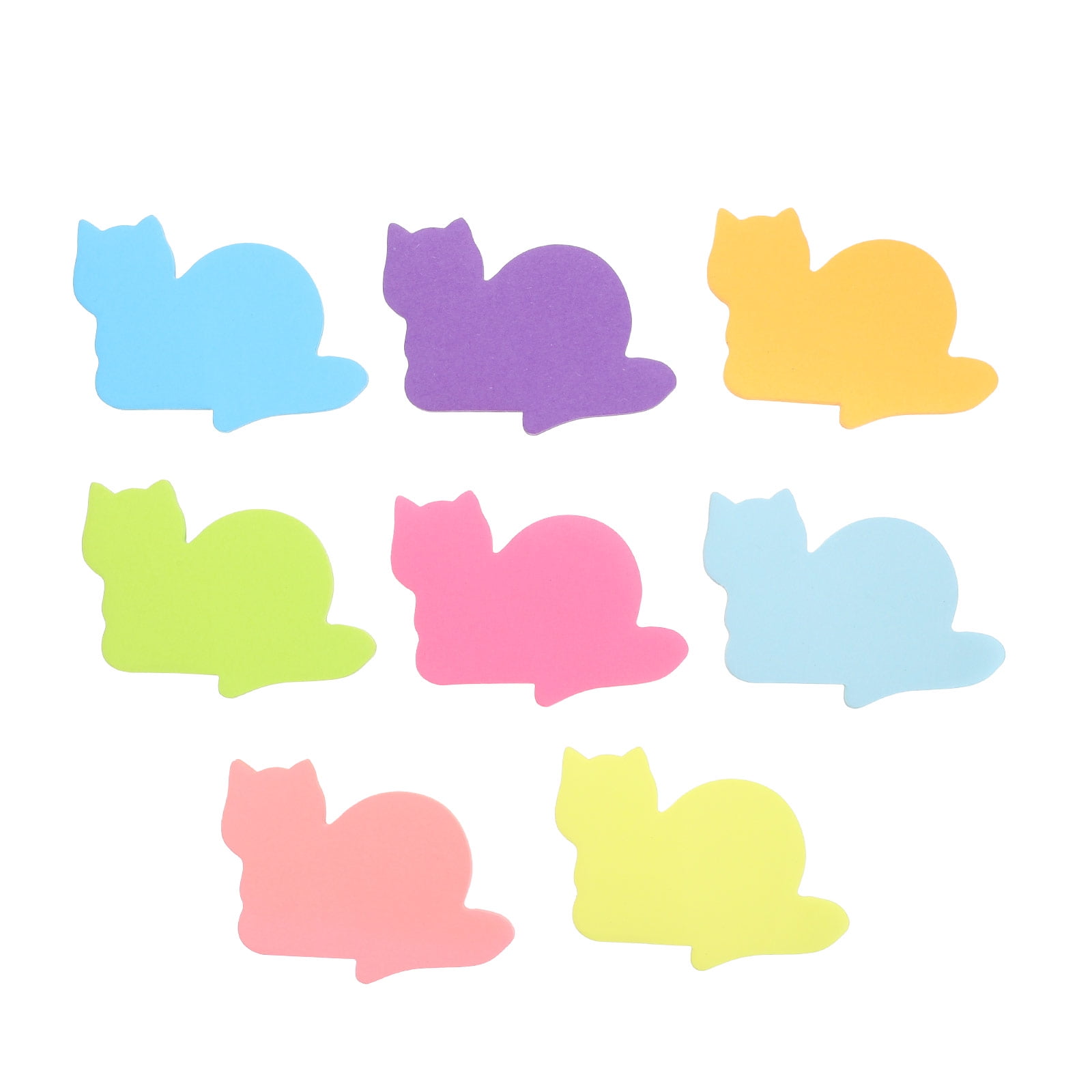 16Pcs Cartoon Cat Sticky Notes Animals Shaped Notes Sticky Memo ...