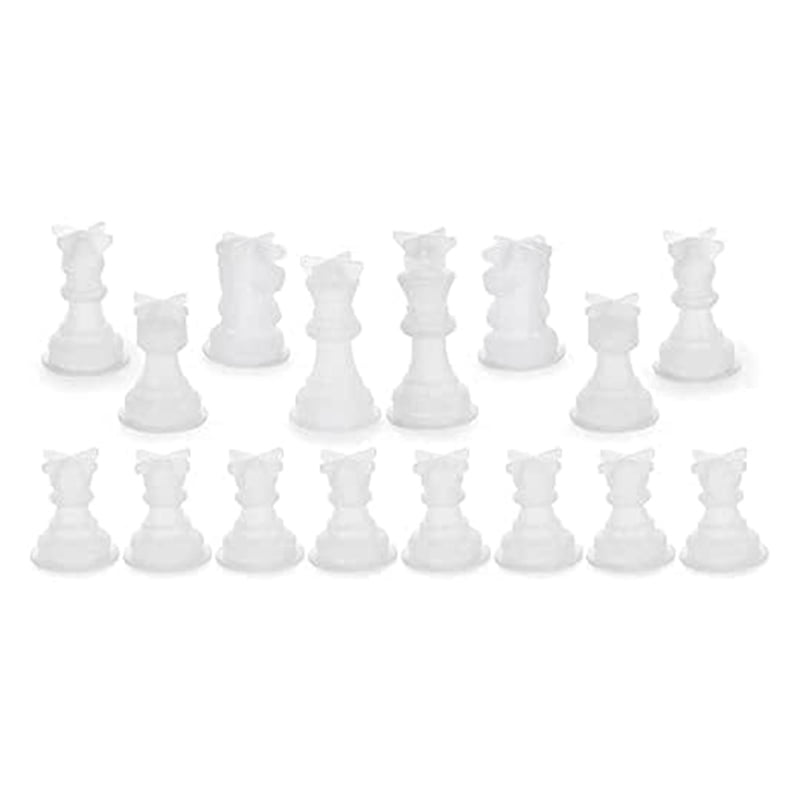 16Pcs Chess Mold for Resin Silicone Chess Resin Mold Chess Crystal ...