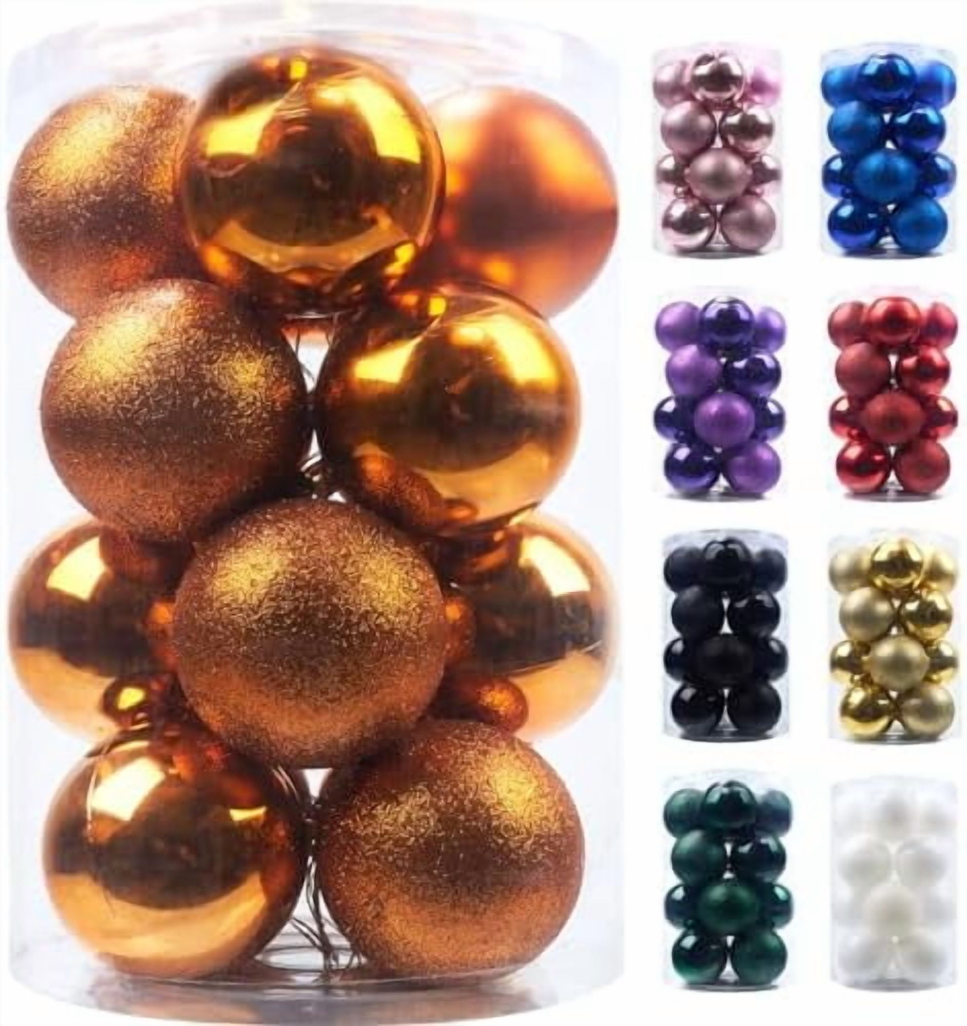 16Pcs Christmas Balls Ornaments for Xmas Tree - 3.15Inch Large ...