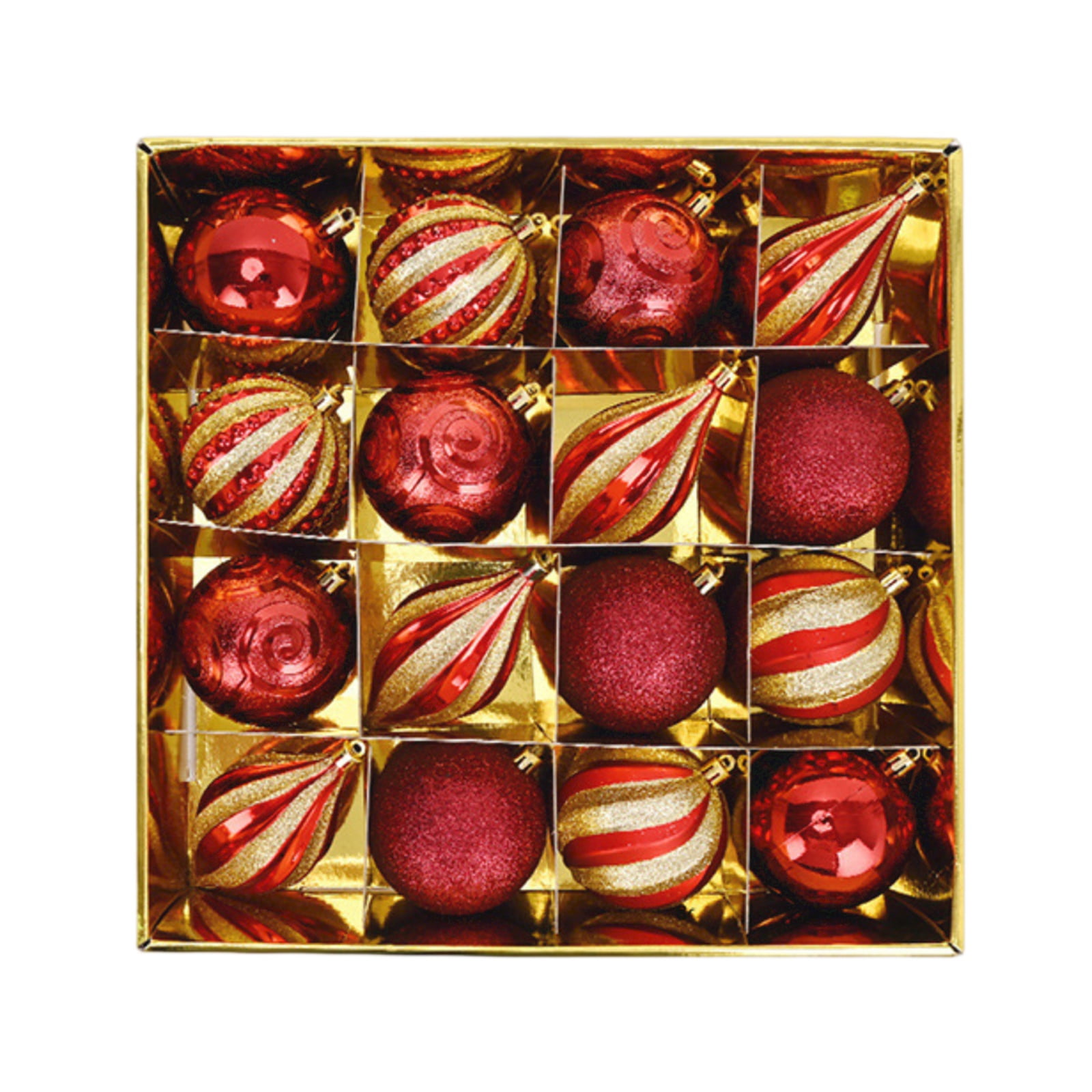 16Pcs Christmas Decoration Supplies Painted Christmas Ball Set For ...