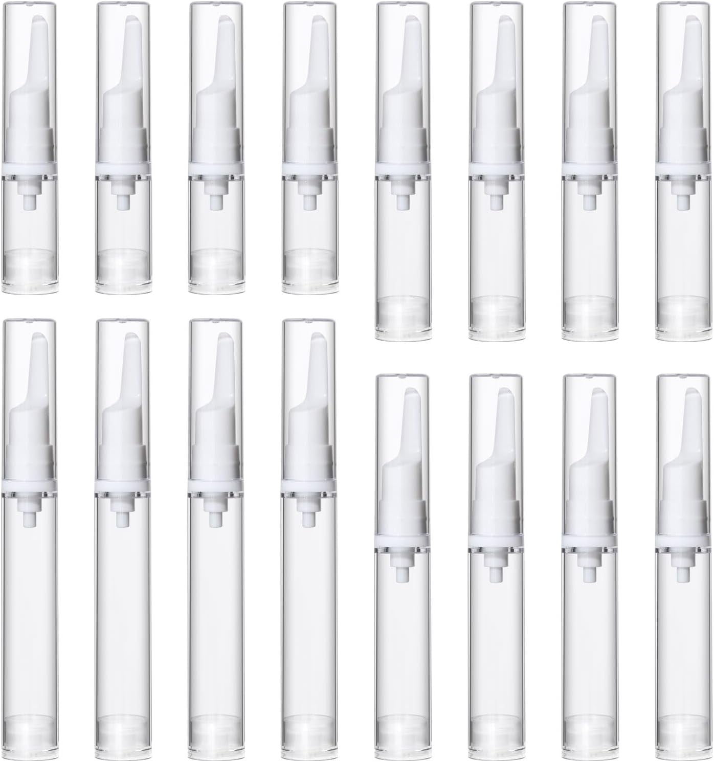 16Pcs Clear Airless Pump Jar Small Portable Vacuum Eye Cream Bottle ...