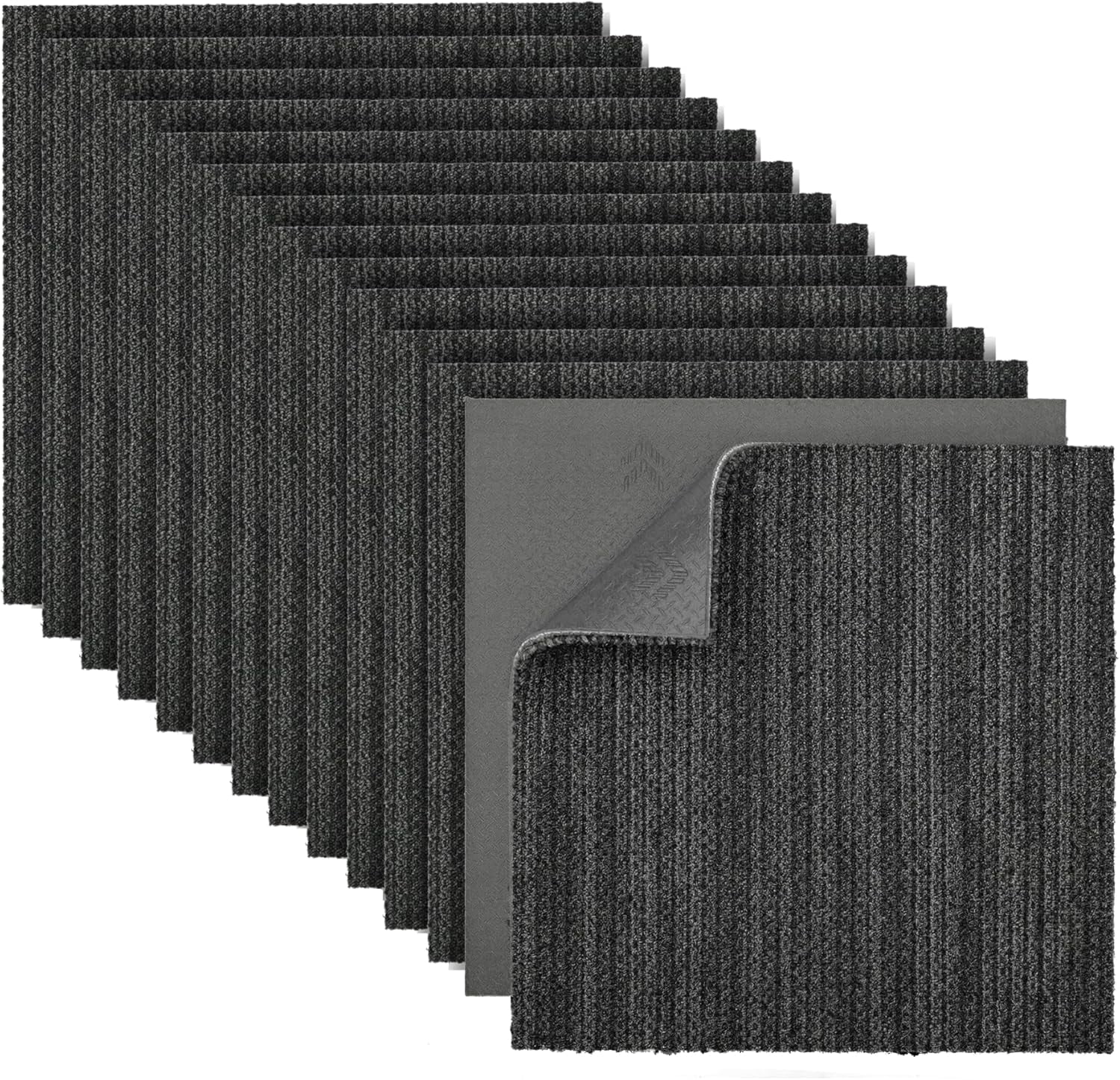 16Pcs Commercial Carpet Tiles, Heavy Duty Carpet Floor Tiles with Non ...