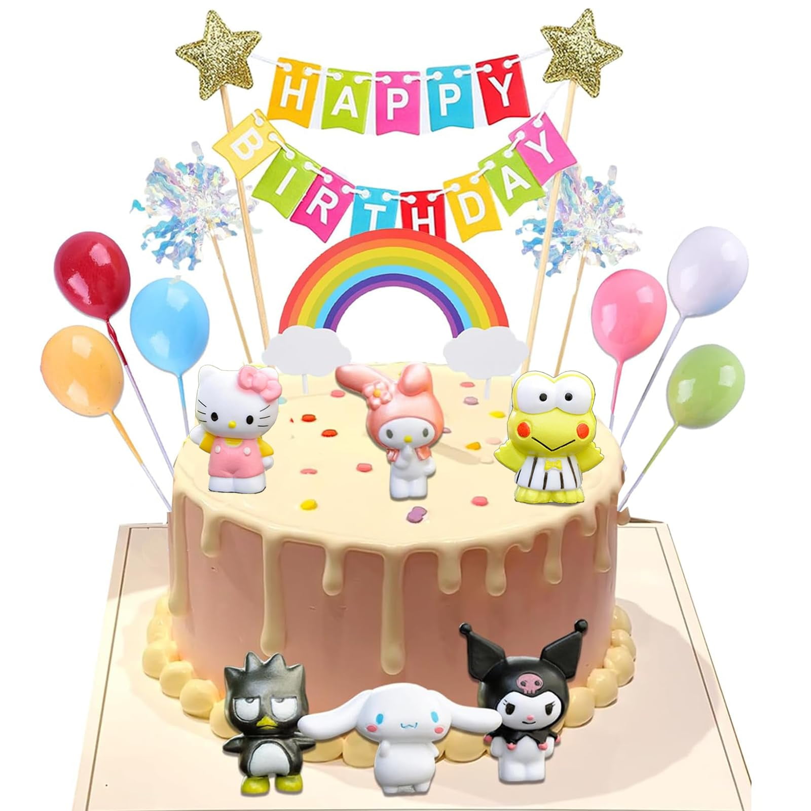 16Pcs Cute Anime Cake Topper Set, RST1 Anime Theme Party Decoration ...