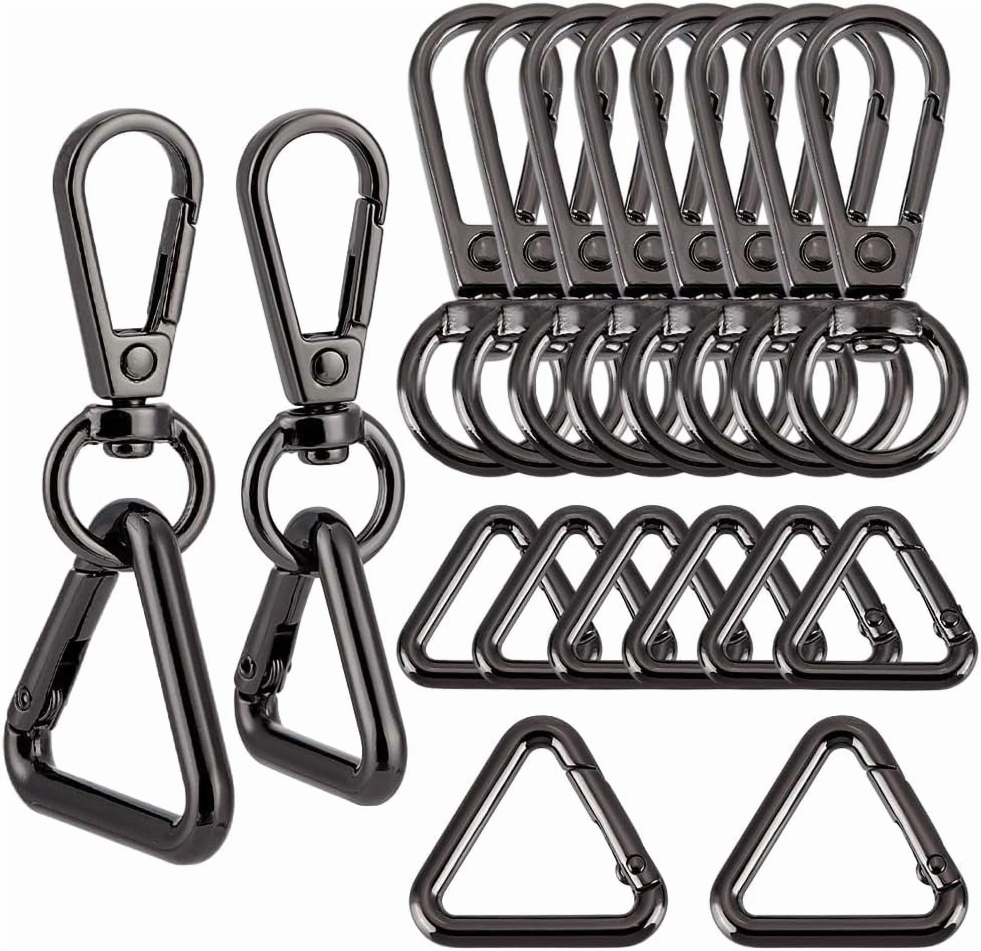 16Pcs Double Opening Swivel Snap 360 Degree Zinc Alloy Key Chain ...