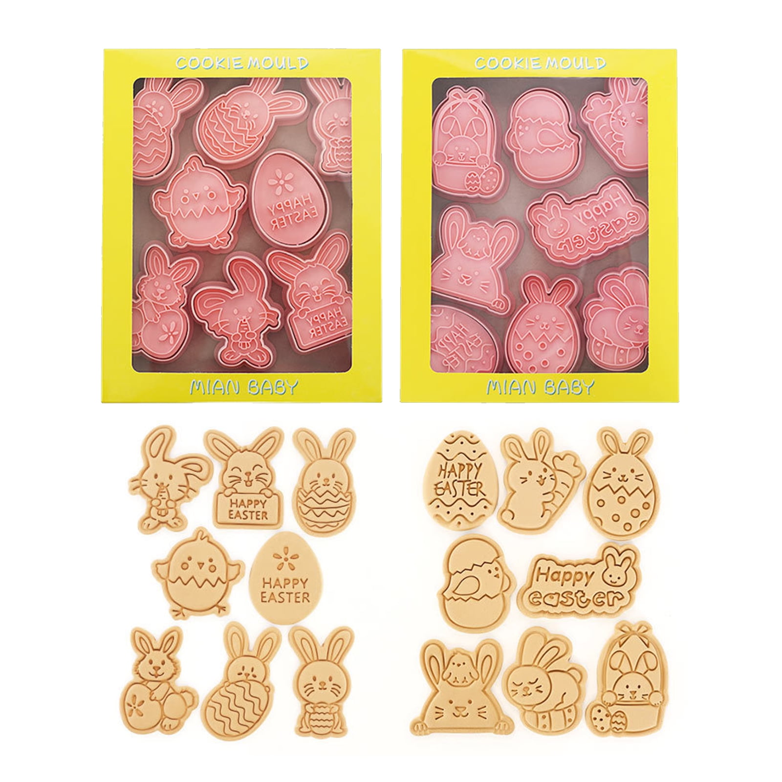 16Pcs Easter Hand Pie Molds Cookie Baking Mould Dough Press Mold Tool ...