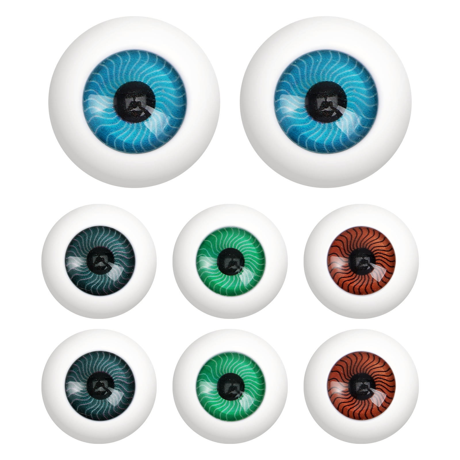 16Pcs Eyeballs Scary Realistic Hollow Eyeball Horror Skull Costume ...