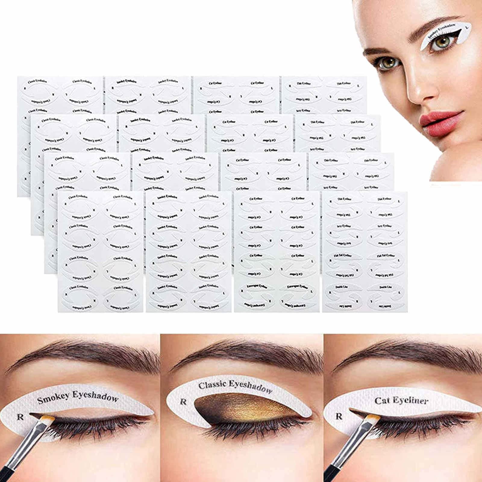 16Pcs Eyeliner Stencils, Eyeliner Eyeshadow Stencils Cat Kit Eyeliner Stencil Stickers Stamp ...