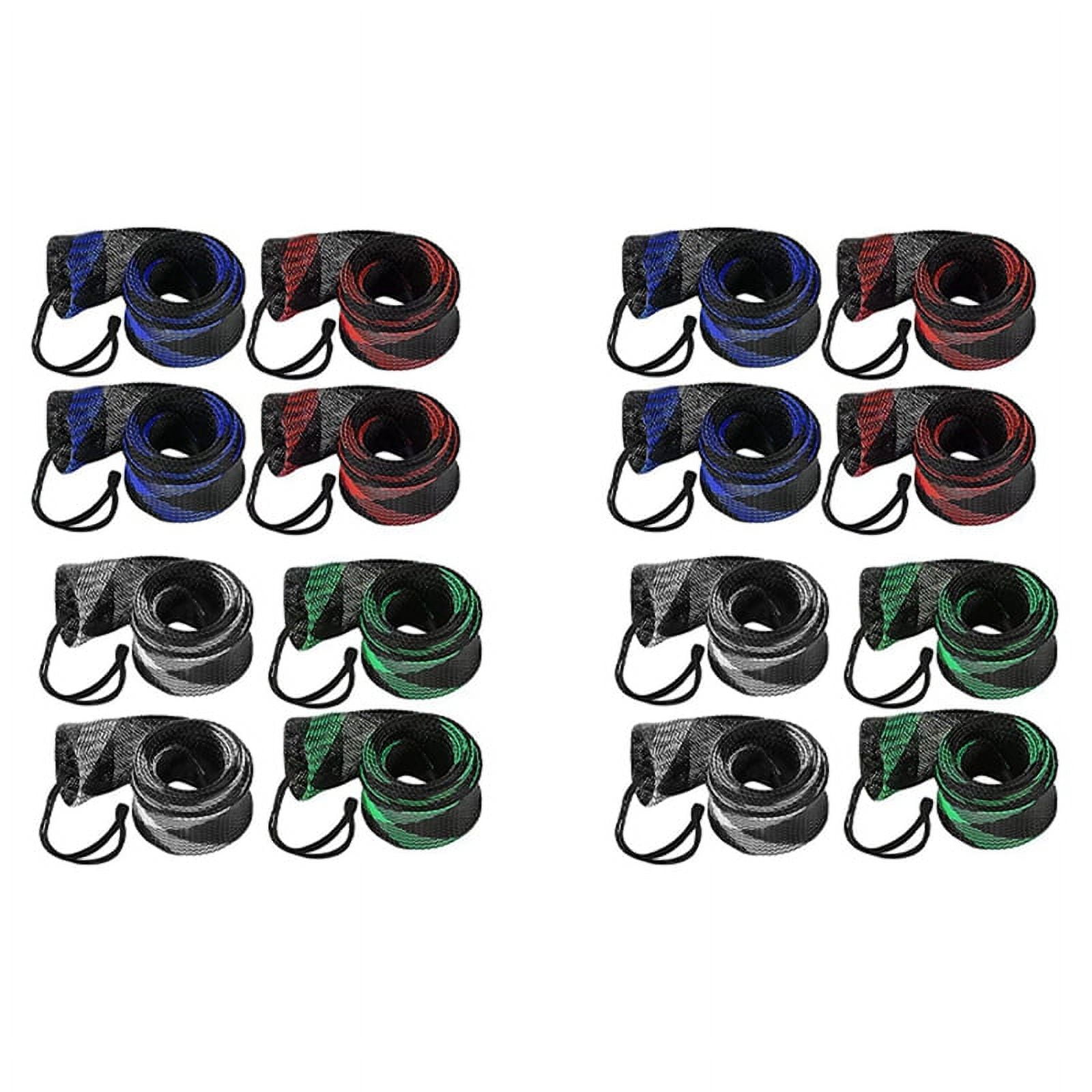 16Pcs Scalable Braided Mesh Fishing Rod Sleeve with Lanyard, Suitable ...