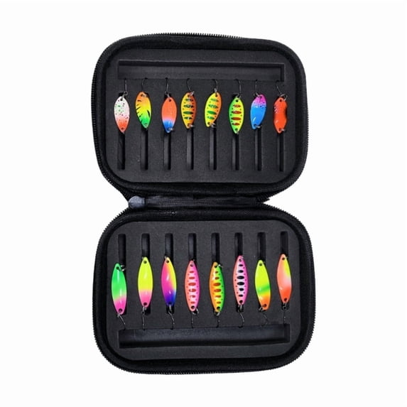 16Pcs Fishing Spoon Lures Hard Metal Baits Fishing Spinner Hard Baits ...