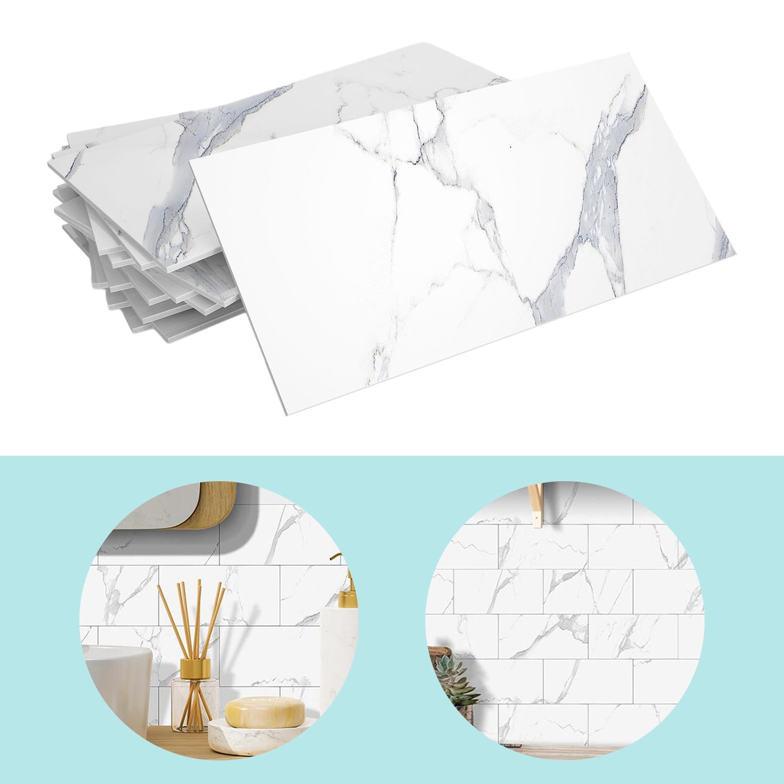 16Pcs Foam Wallpaper PVC Marble Wall Sticker for Home Decoration Living ...