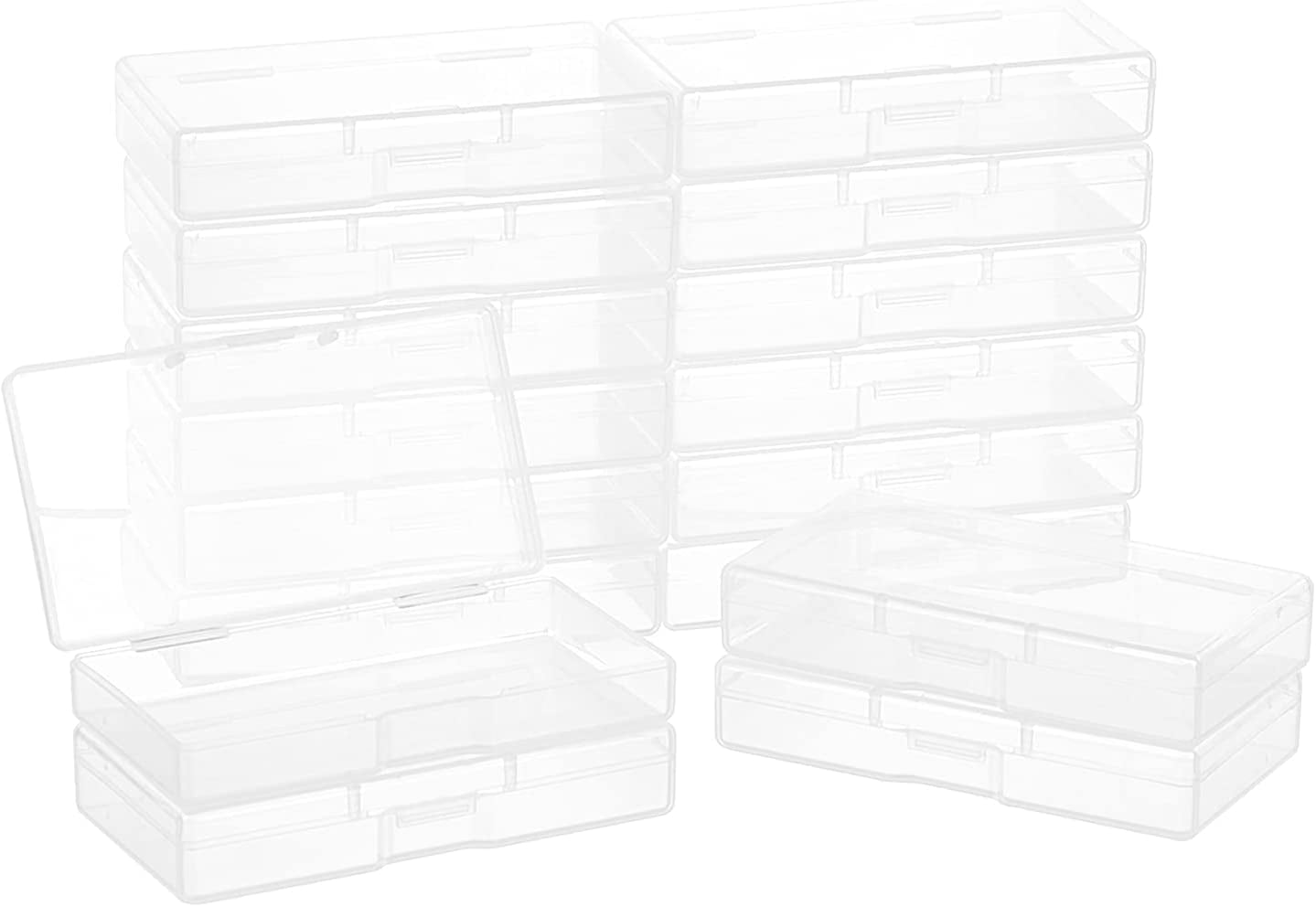 16Pcs Frosted Plastic Storage Containers Rectangle Bead Box Drawer ...