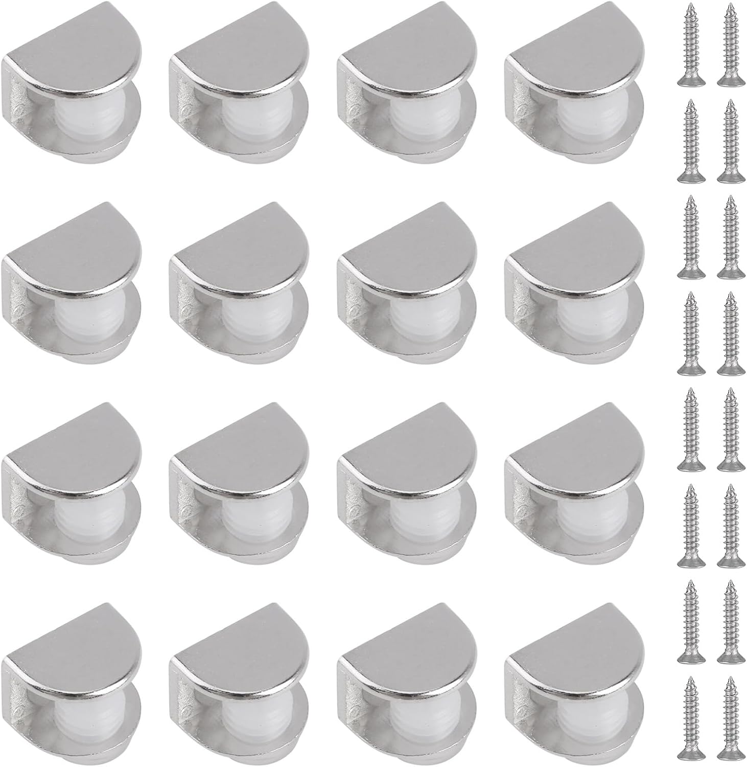 16Pcs Glass Shelf Bracket Wall Mounted Adjustable Glass Shelf Clamp ...