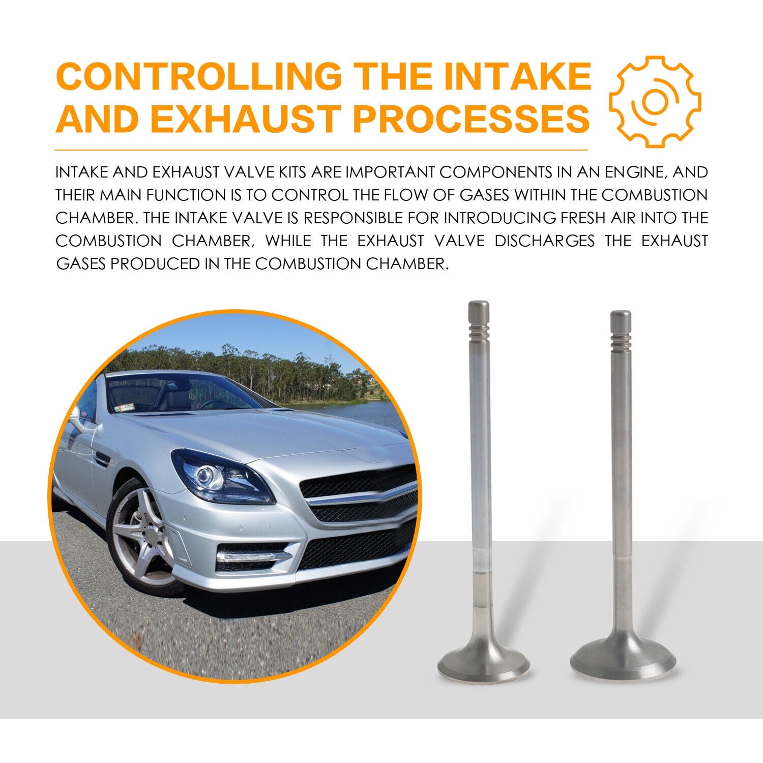 16Pcs Intake & Exhaust Valve Assemblies for 2012-2015 Mercedes-Benz ...