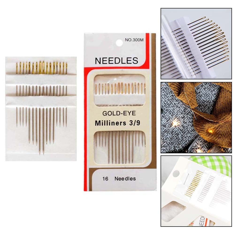 16Pcs Large Eye Needles Self Threading Hand Sewing Needle Easy Thread ...