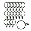 30 Pack Curtain Rings with Clips, Heavy Duty Drapery Clip,Tension Rods ...