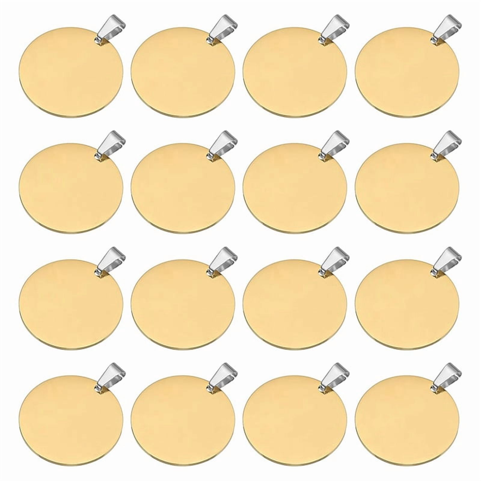 16Pcs Metal Stamping Blanks, 30mm Round Stamping Name Tags Blanks Metal ...