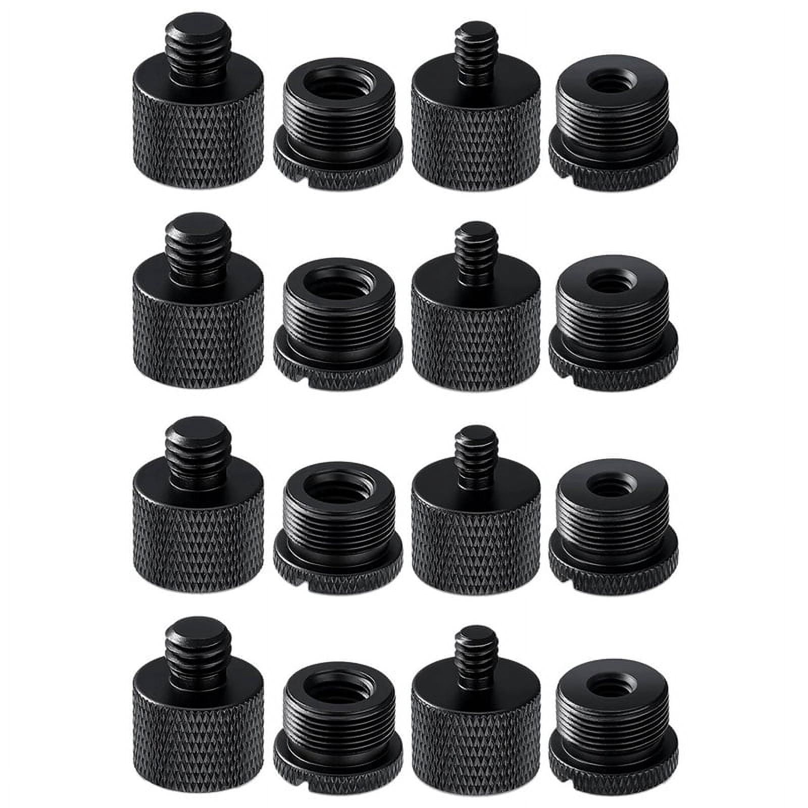 16Pcs Mic Stand Thread Adapter Set,5/8 Female to 3/8 Male and 3/8 ...