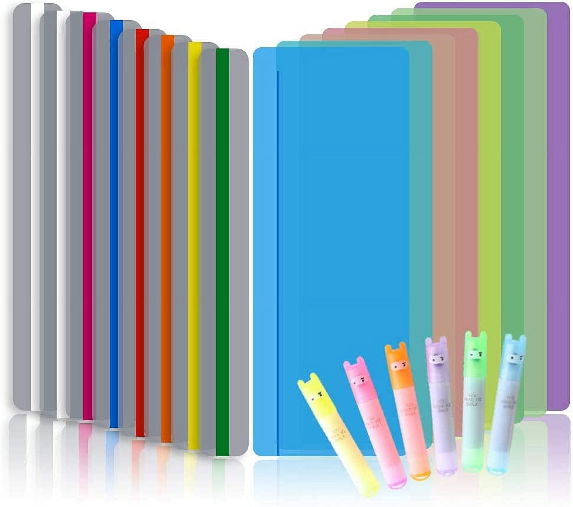 16Pcs Reading Guide Strips, 2 Sizes Reading Ruler Reading Tracking ...