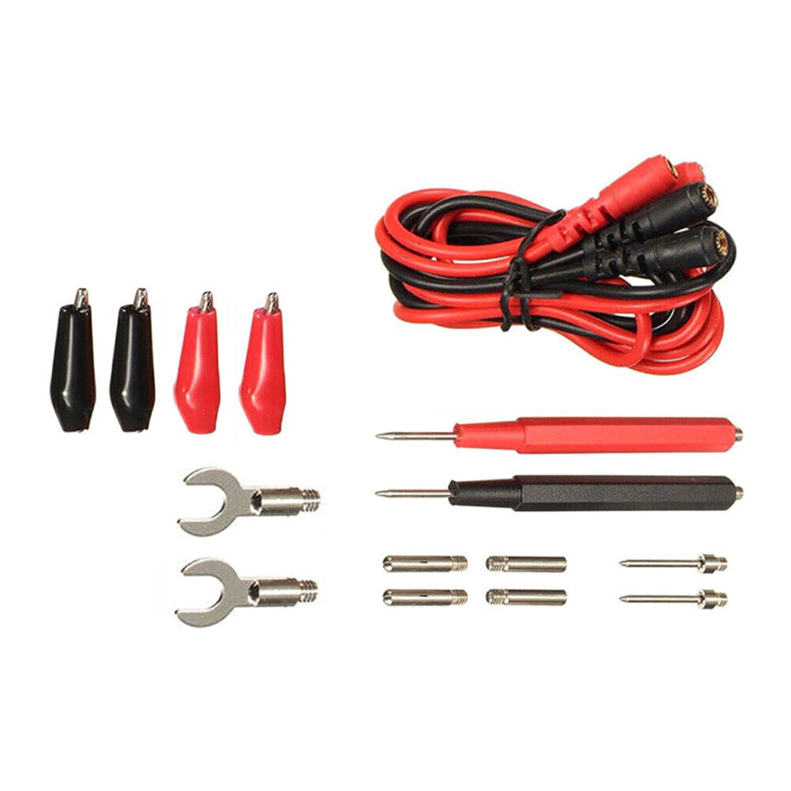 16Pcs/Set Multimeter Test Lead Probe Volt Meter Crocodile Cable Clip ...