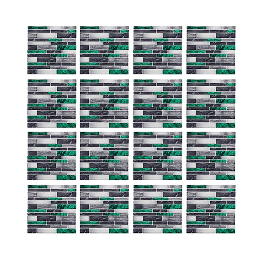 16Pcs/Set Tile Stickers Waterproof Kitchen Backsplash 8"x8" Marbling ...