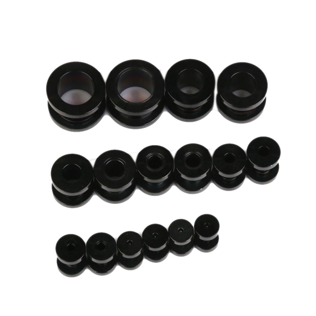 16Pcs Stainless Steel Tunnels Gauges Ears Ear Expander for Women Men ...