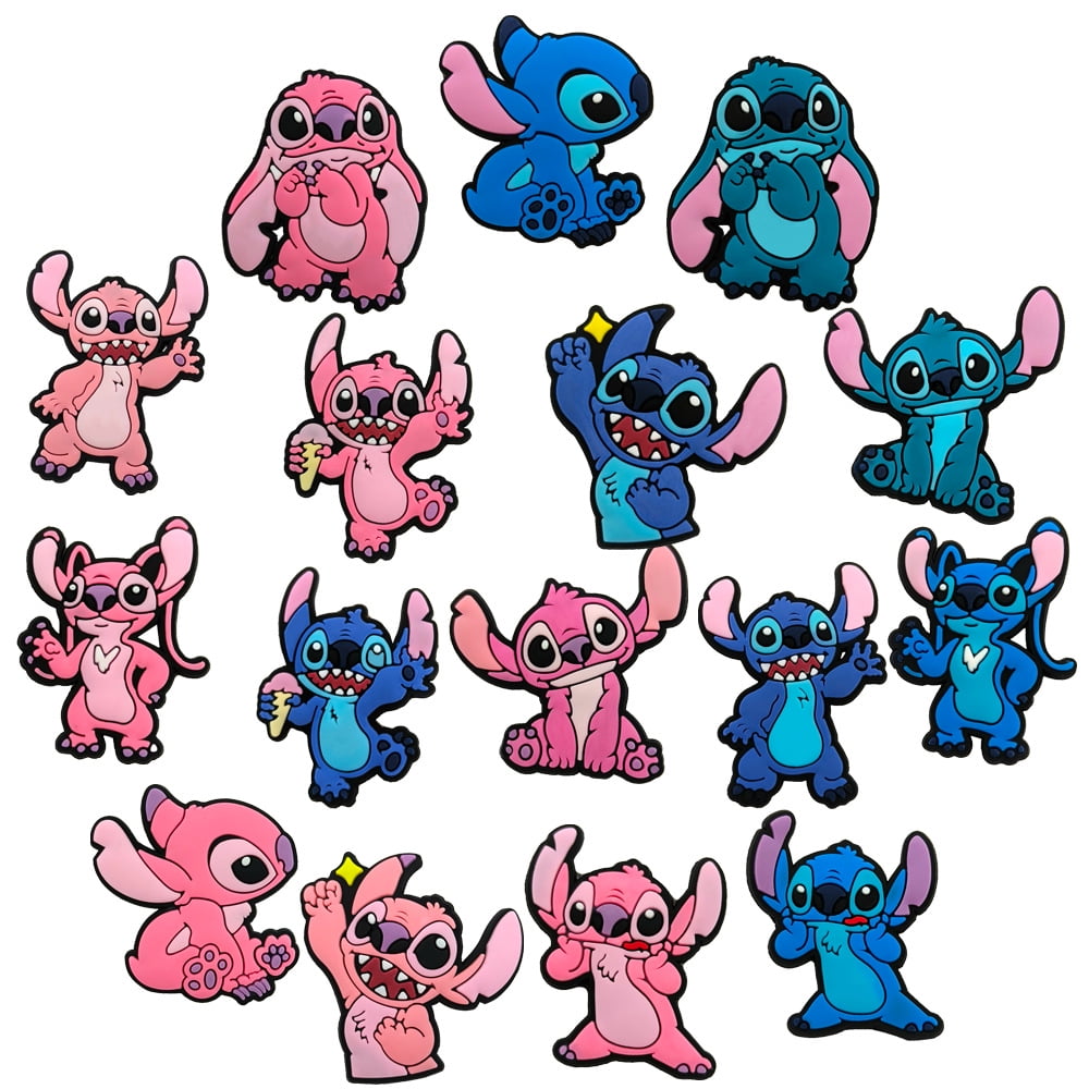16Pcs Stitch Shoe Charms - Cute Cartoon Clog Decorations, DIY Shoe ...