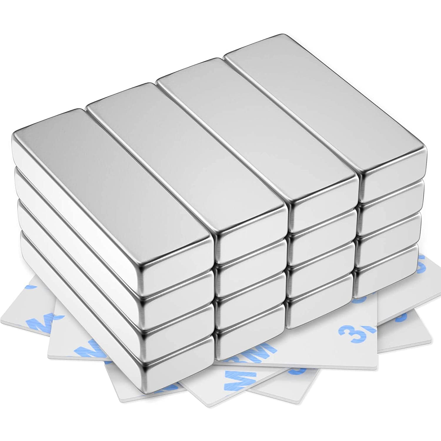 16Pcs Super Strong Neodymium Bar Magnets, Powerful Heavy Duty Bar ...