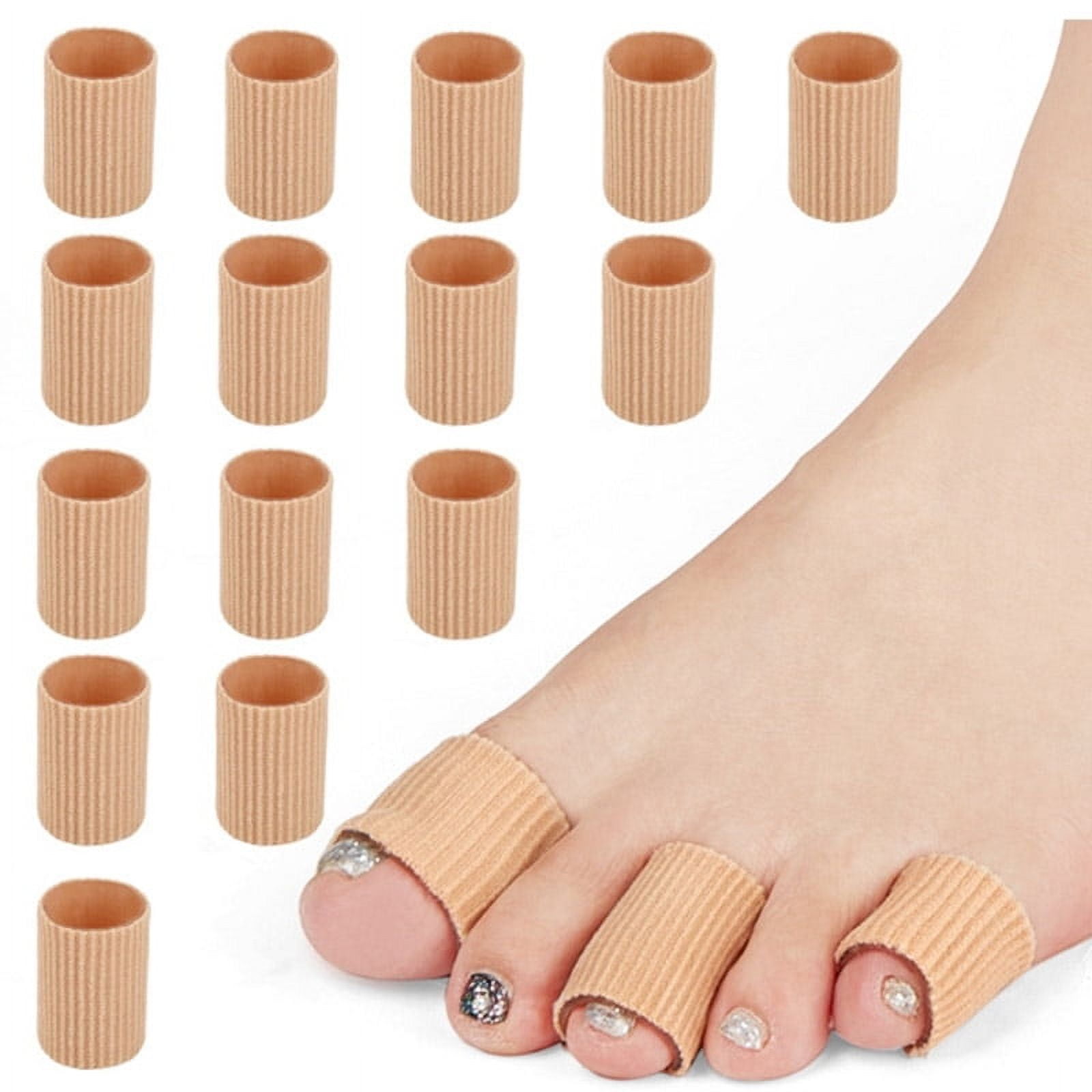 16Pcs Toe Cushion Tube Toe Sleeves Soft Gel Toe Protectors for Corns ...