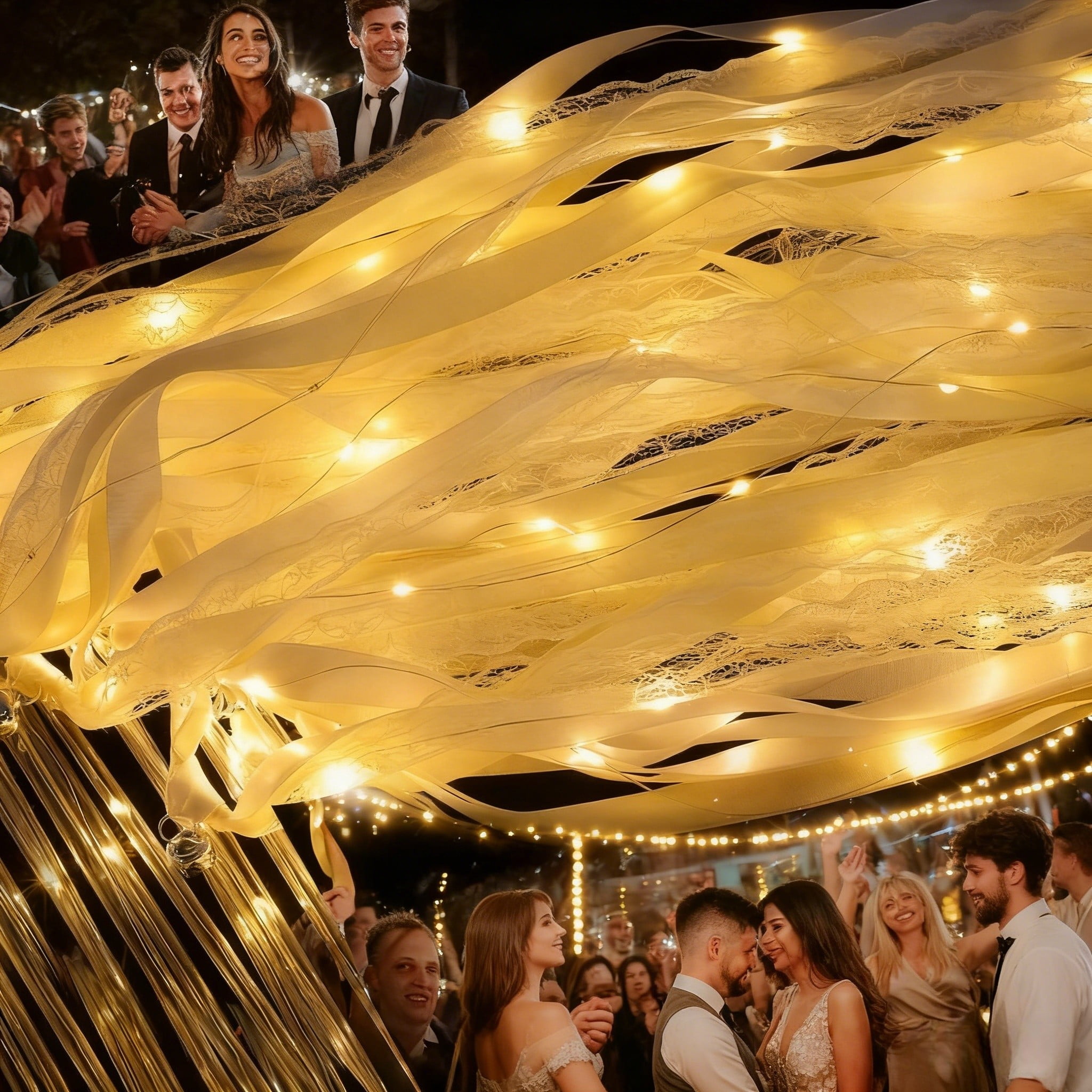 16Pcs Wedding Wands Ribbon Streamers, Light up LED Silk Fairy Wands ...