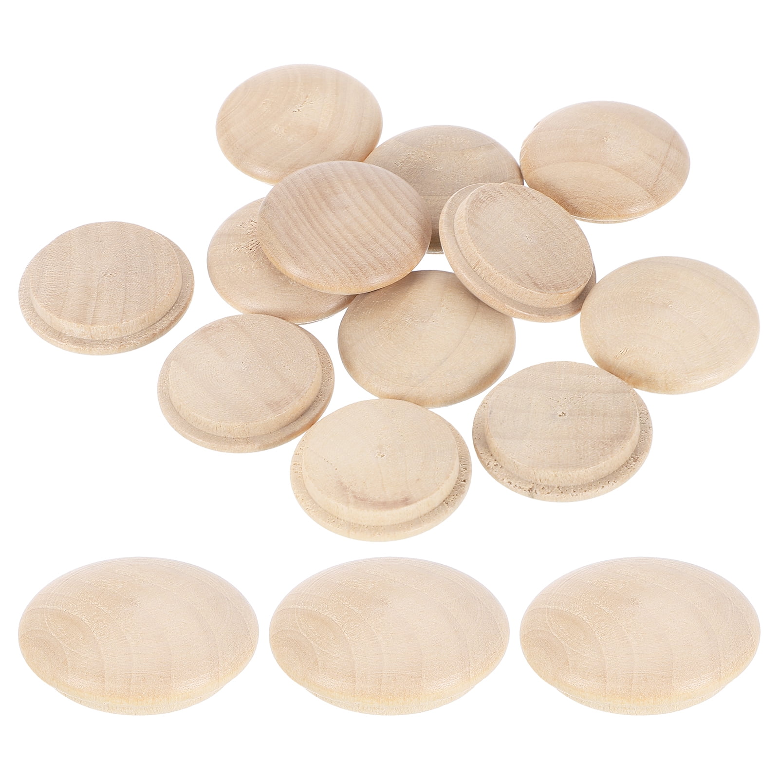 16Pcs Wood Button Plugs, 25mm/0.98" Hardwood Screw Hole Plug Mushroom ...