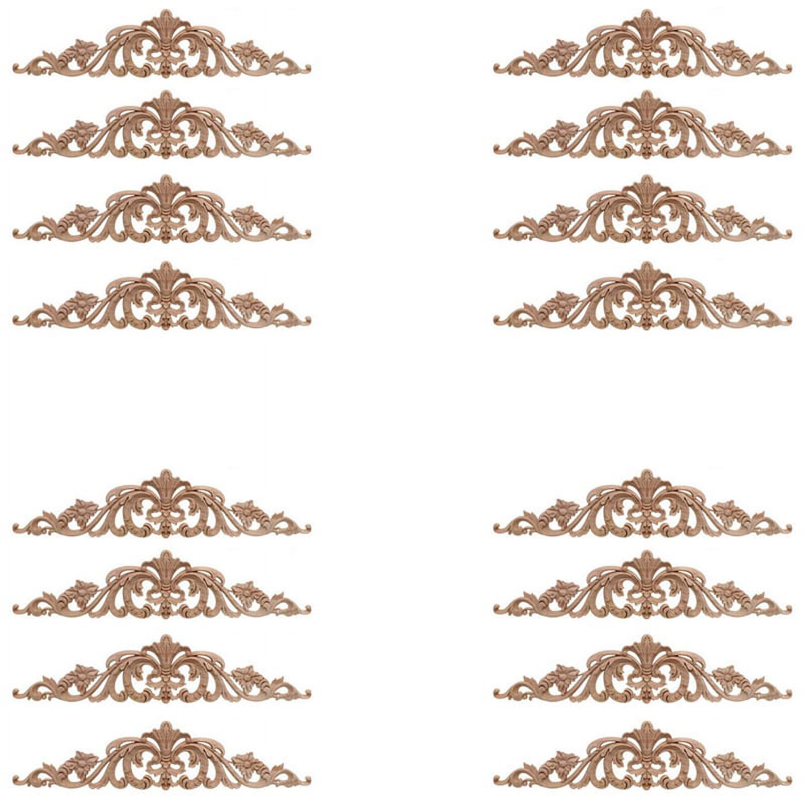 16Pcs Wood Carving Decal Wood Carved Furniture Appliques Corner Onlay ...