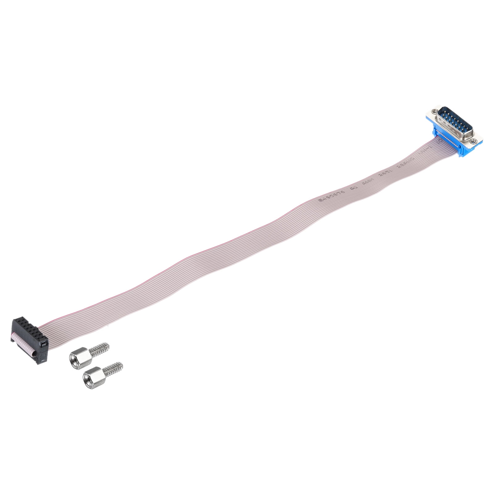 16Pin Flat Ribbon Cable Grey DB15 Male to FC-16P 2.54mm Pitch 30cm Length DB Serial Port Cable ...