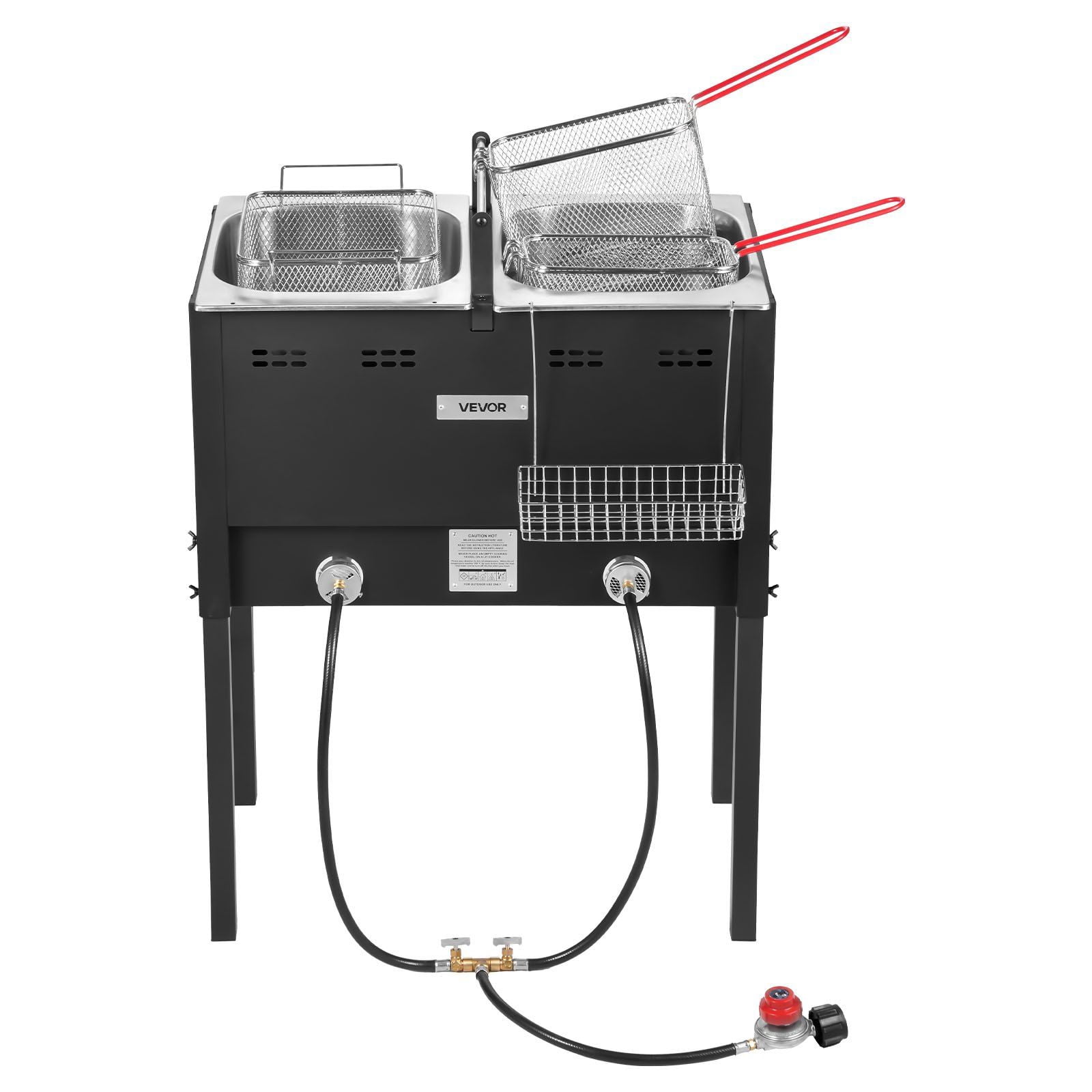 16QT x 2 Outdoor Propane Deep Fryer – Commercial-Grade Free Standing ...