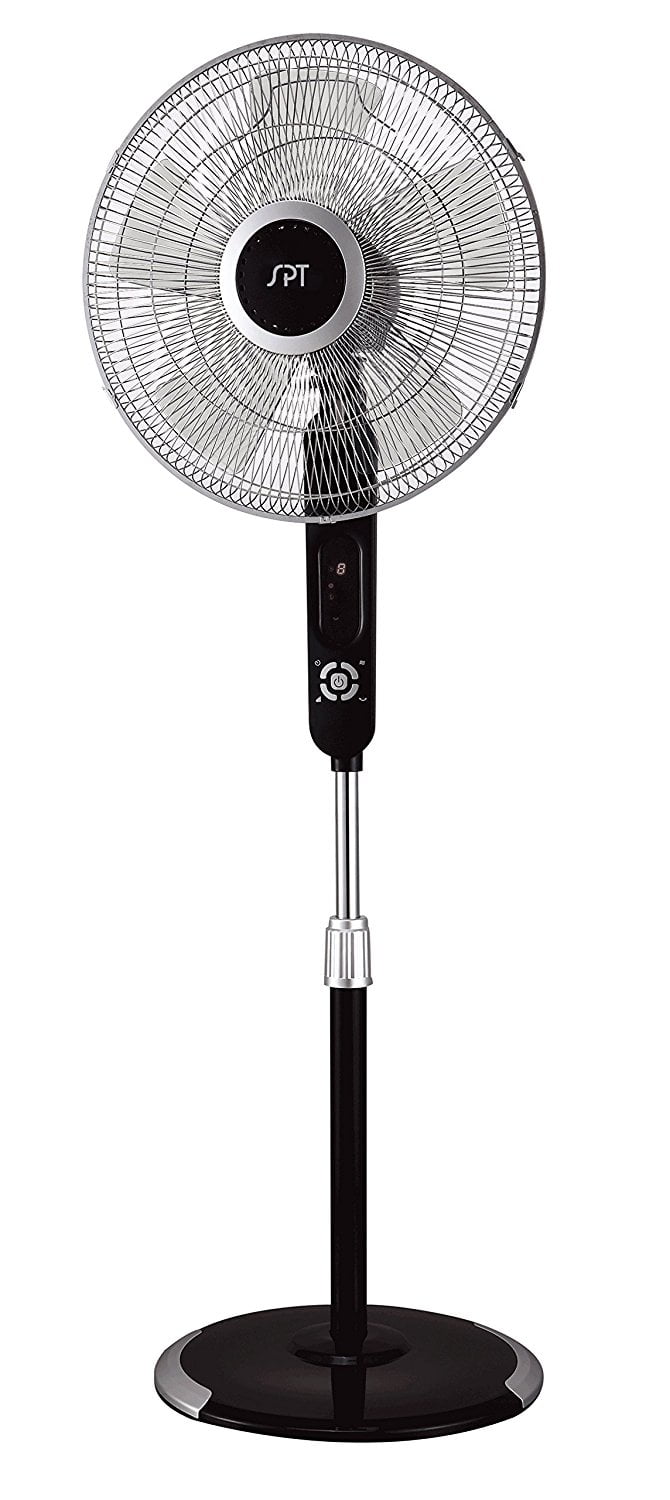 16T07: 16" Stand Fan with Touch-Stop Sensor, Black - Walmart.com