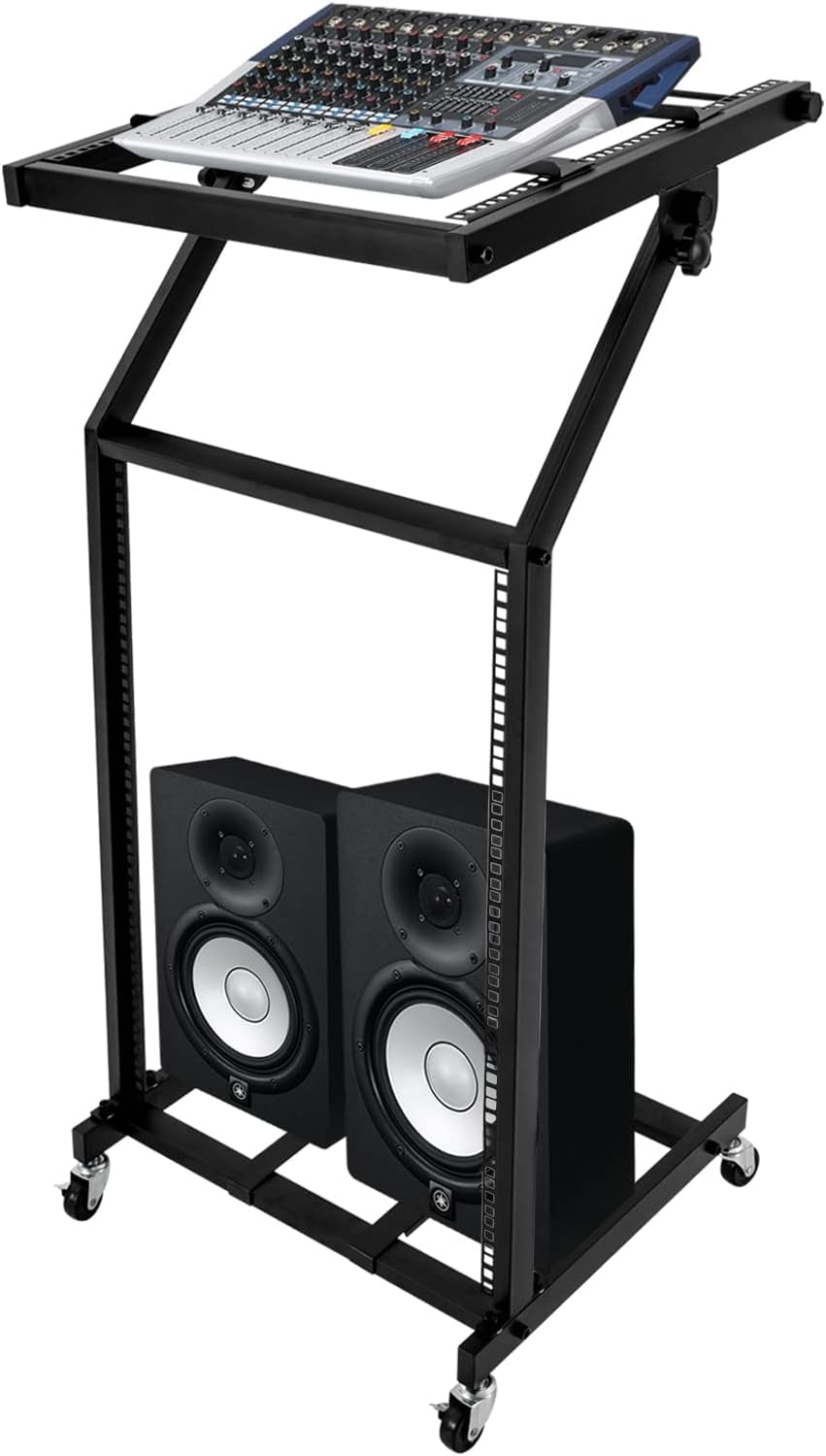 16U DJ Mixer Stand Studio Equipment Rack Mount Mixer Case Stand Studio ...