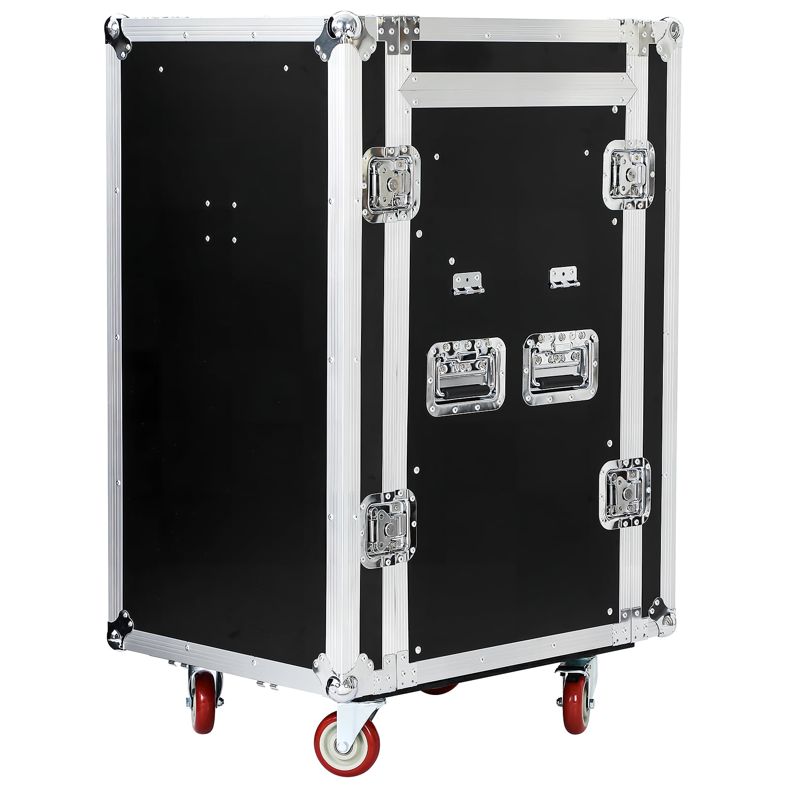 PartyKindom Dj Mixer Case Black Wood and Aluminum for Industry Use Dual ...