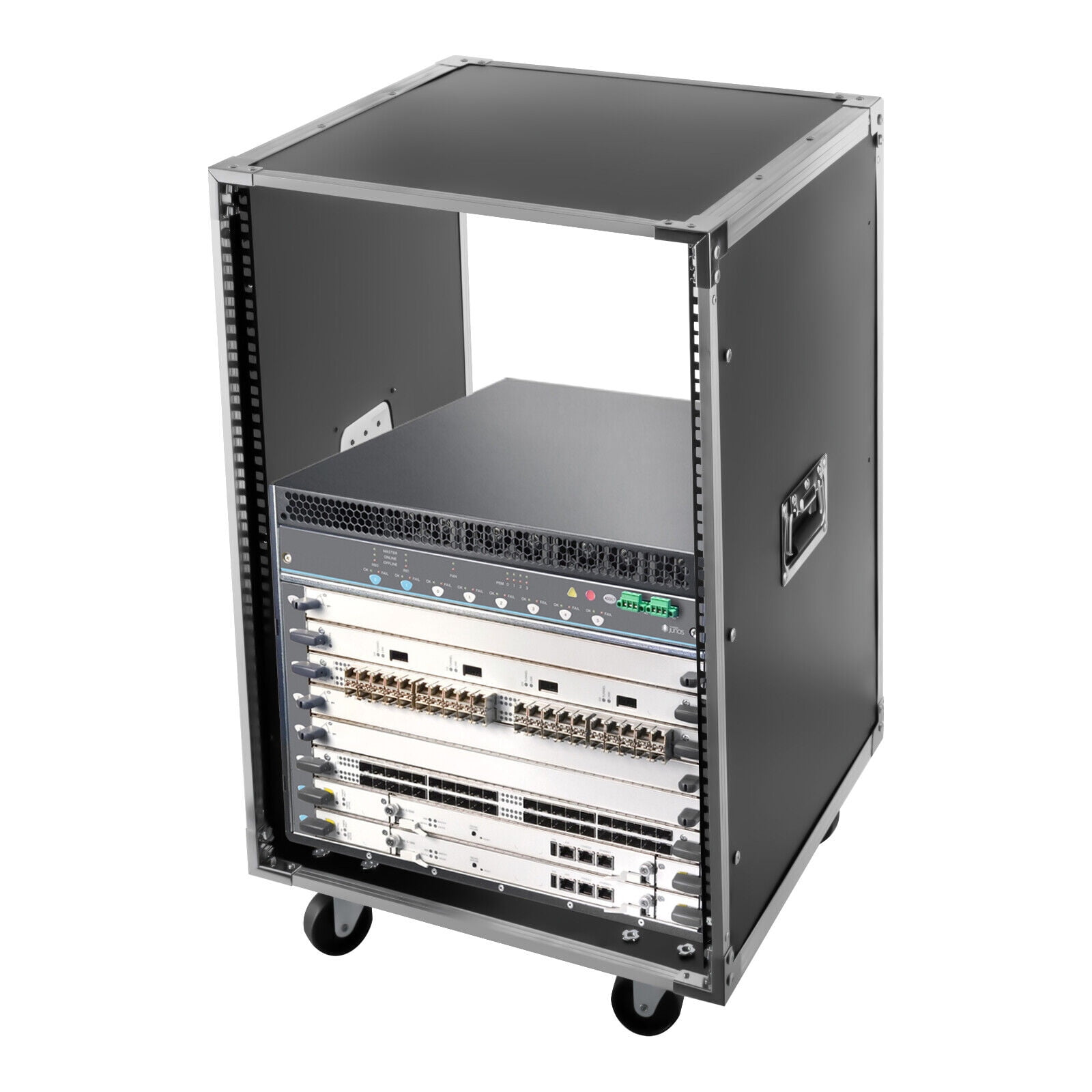 16U Server Cabinet Rack, Wall Mount Open Frame Rolling Network Data ...
