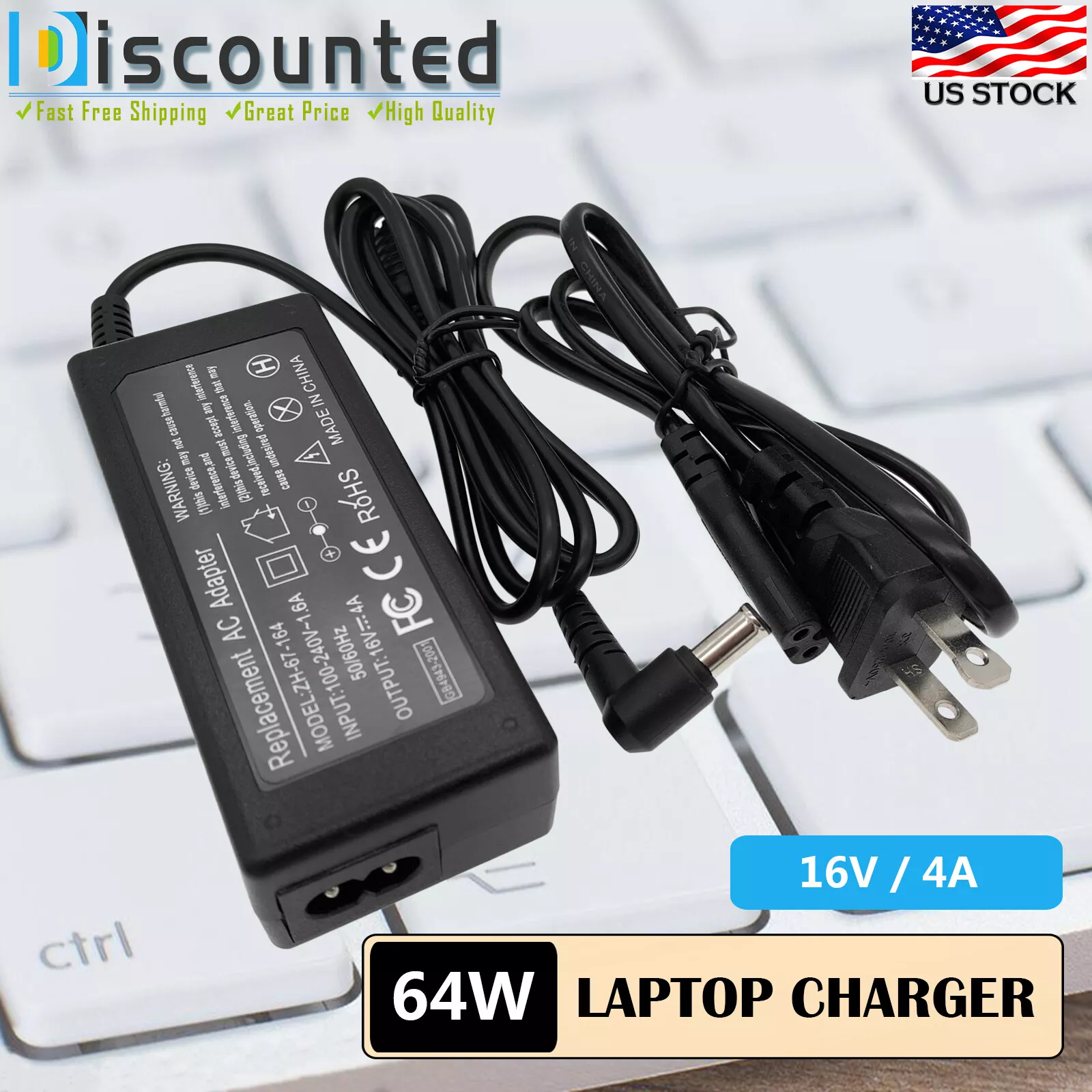 16V AC/DC Adapter For Panasonic LCD TV 16VDC Switching Power Supply ...
