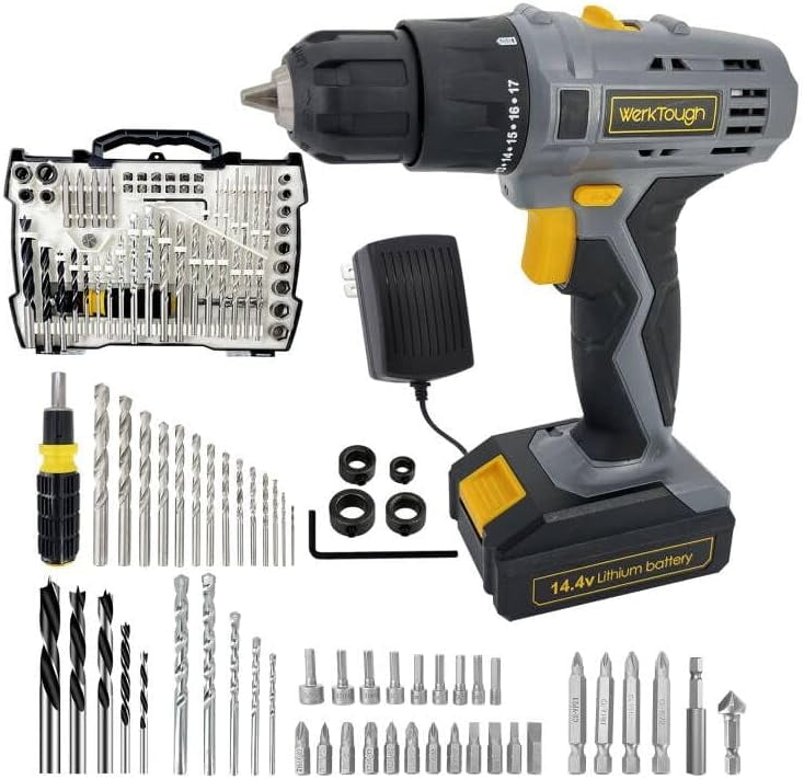 16V Cordless Drill Driver Power Drill Set with 57pcs Drill Bits 2 ...