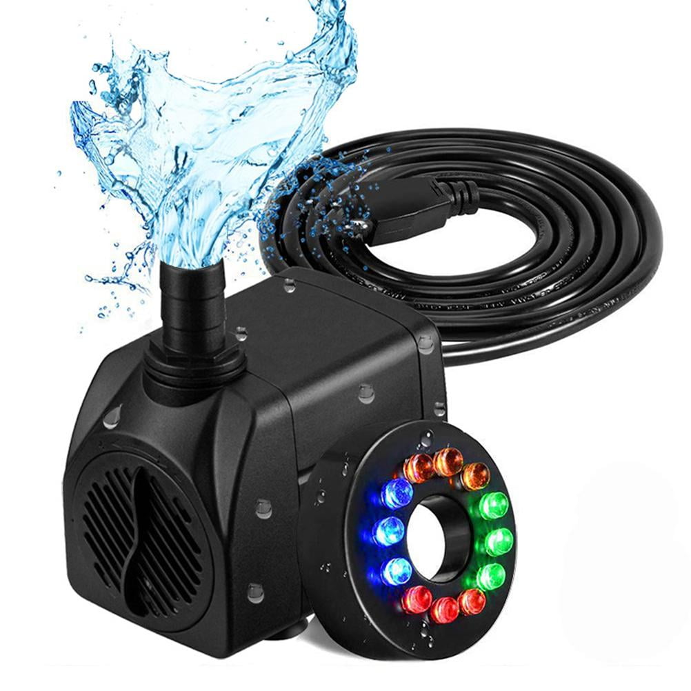16W LED Submersible Water Pump Fountain Pump Firm Low Noise with Light ...