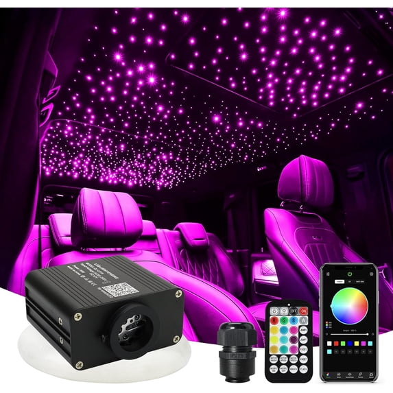 16W RGBW Fiber Optic Light Twinkle + Sound Activated Mixed 350 count 0 ...